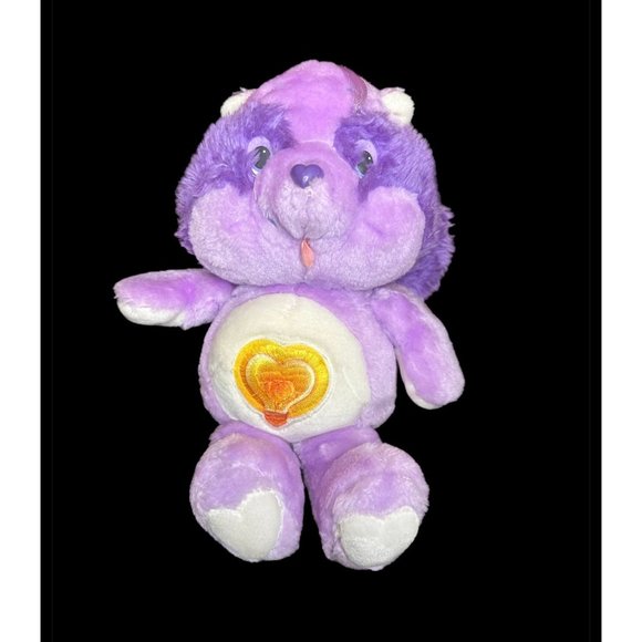 Toys | Vintage Bright Heart Care Bears Cousins Purple Raccoon Plush ...